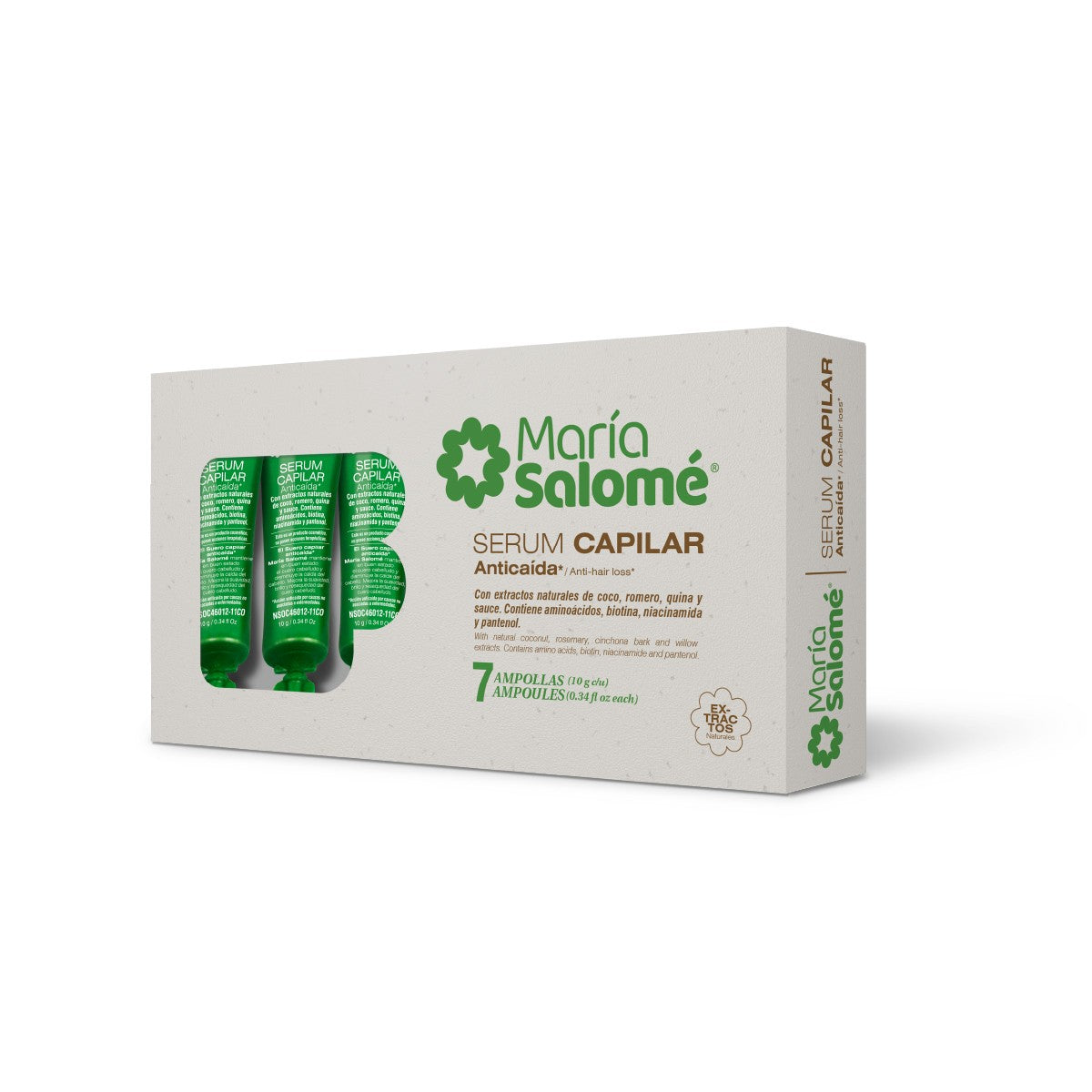 Maria Salome Capilar Hair Loss Prevention Serum box of 7 Ampoules (0.3