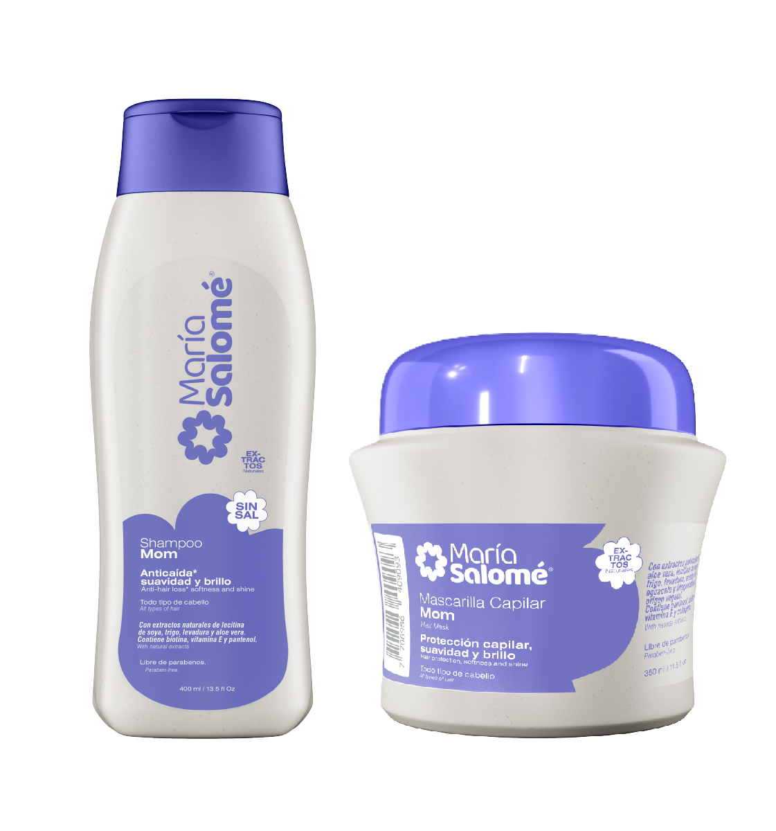 Maria Salome Hair MOM Shampoo and Mask kit - Champu y Mascarilla Capil